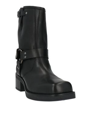 CARLA G. Calfskin Ankle Boots With Buckle Detailing