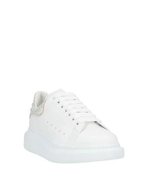 Alexander McQueen Leather Low Top Sneakers With Crystal Embellishments