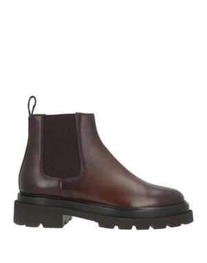 Santoni Chocolate Leather Chelsea Boots - Brown