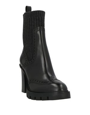 Santoni Leather And Textile Ankle Boots