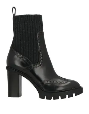 Santoni Leather And Textile Ankle Boots