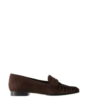 AeydĒ Aldous Suede Penny Loafers - Brown