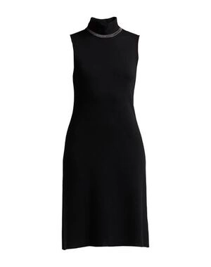 PUROTATTO Midi Dress Size Merino Wool - Black