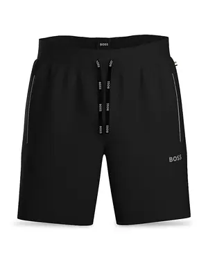 Hugo Boss Boss Mix & Match Cotton Stretch Logo Print Drawstring Shorts