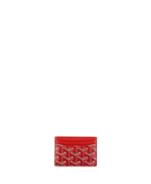 Goyard Saint Sulpice Card Holder Coated Canvas - Red