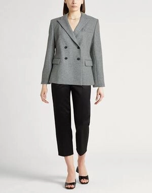 Fabiana Filippi Double-breasted Blazer In Virgin Wool Blend