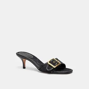 COACH Margot Sandal In Signature Jacquard - Black