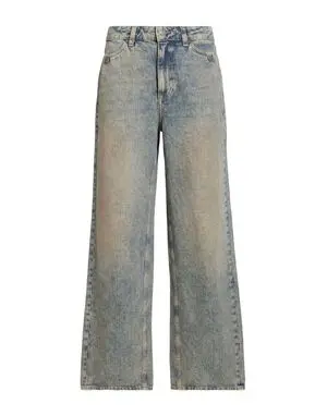 Guess High Waisted Tapered Jeans With Faded Medium Wash Denim