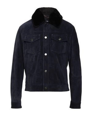 JACOB COHЁN Jacket Size Calfskin, Lambskin - Blue