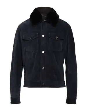 JACOB COHЁN Midnight Calfskin And Lambskin Jacket