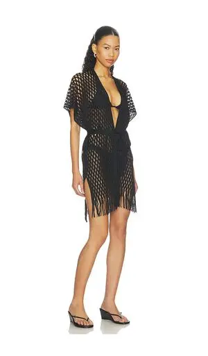 Luli Fama Caught Up Short Caftan