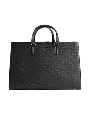 Tommy Hilfiger Leather Tote Handbag - Black