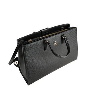 Tommy Hilfiger Leather Tote Handbag - Black