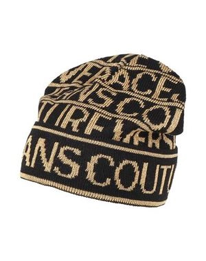 Versace Hat Size Wool, Acrylic, Viscose, Polyamide, Metallic Fiber - Black