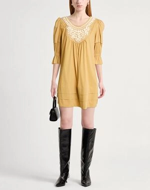 JIJIL Mini Dress Mustard Size Cotton, Polyamide, Elastane
