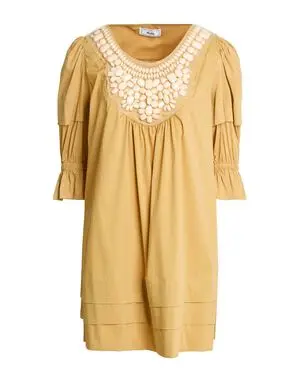 JIJIL Mini Dress Mustard Size Cotton, Polyamide, Elastane