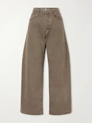SSSTEIN Deformation High-rise Wide-leg Jeans - Green