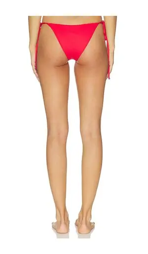 Frankies Bikinis Mackenzie Beaded Bikini Bottom In Red