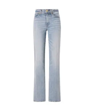 JAMIE HALLER Wide-leg Mid-rise Jeans - Light Denim