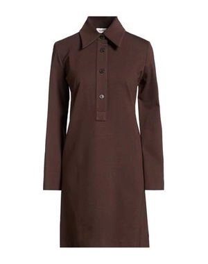 SHIRTAPORTER Mini Dress Dark Size Viscose, Nylon, Elastane - Brown
