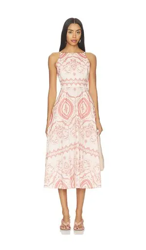 Misa Amity Midi Dress In Pink - Terra Ceramic