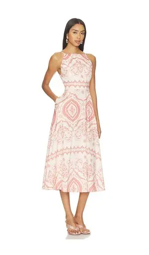 Misa Amity Midi Dress In Pink