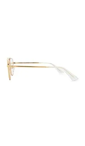 Le Specs Diametric Ii Blue Light Glasses In Metallic - Gold
