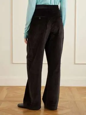 Studio Nicholson Grange Cotton-corduroy Wide-leg Pants - Dark Brown