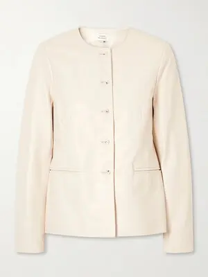 Loulou De Saison Loulou De Saison Adea Leather Jacket Neutrals