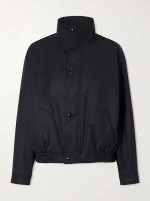 NILI LOTAN Klaire Cotton-blend Shell Jacket - Black
