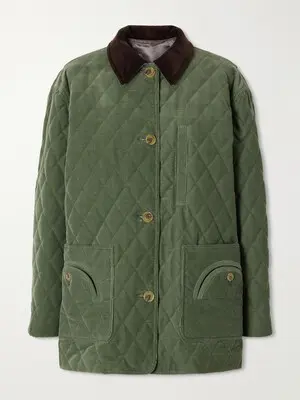 BLAZÉ MILANO Cotton-corduroy Matelassé Jacket - Green