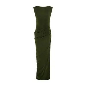MALOA Yasmin Sleeveless Maxi Dress - Green