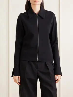 JIL SANDER Cropped Zip-up Shell Jacket