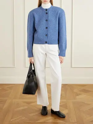 RÓHE Mélange Wool-blend Cardigan