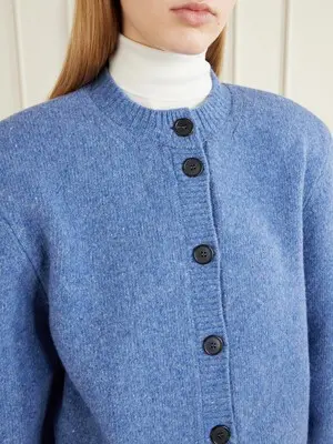 RÓHE Mélange Wool-blend Cardigan