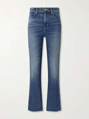 JAMIE HALLER Kenickie Mid-rise Straight-leg Jeans - Mid Denim