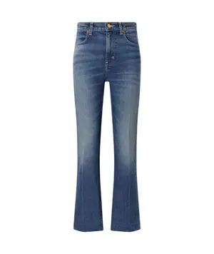 JAMIE HALLER Kenickie Mid-rise Straight-leg Jeans - Mid Denim
