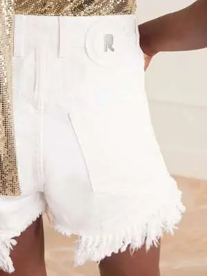 Rabanne Frayed Denim Shorts