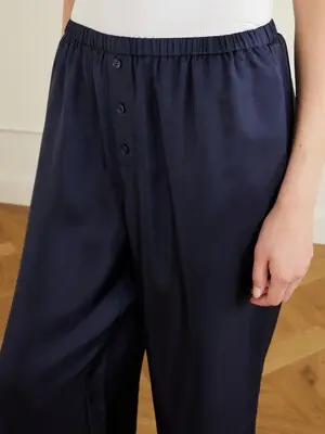 RÓHE Silk-satin Wide-leg Pants