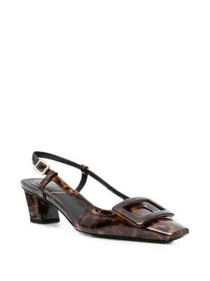 ROGER VIVIER Belle Vivier Patent Leather Slingback Pumps