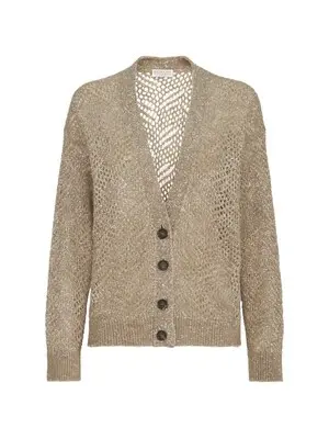 Brunello Cucinelli V-necked Cardigan - Brown