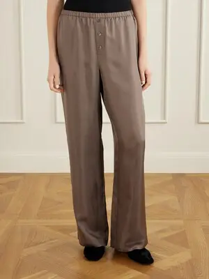 RÓHE Silk Satin Wide-leg Trousers