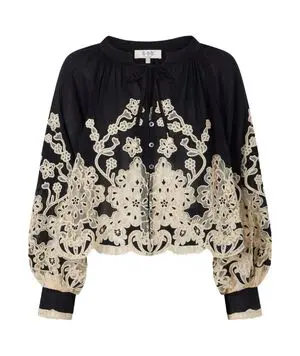 Sea Gracelyn Broderie Anglaise Blouse - Black