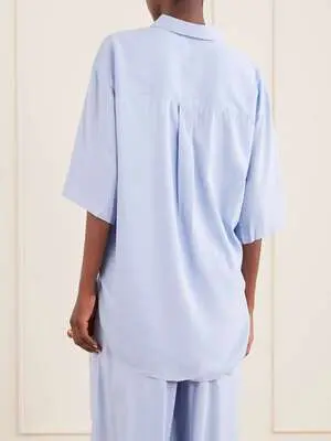 JAMIE HALLER Elbow Silk Shirt