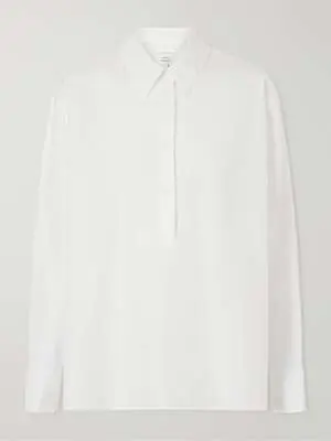 Loulou De Saison Colin Cotton-poplin Shirt - White