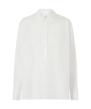 Loulou De Saison Colin Cotton Poplin Oversized Shirt - White