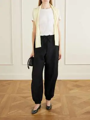 AeydĒ Ellie Snake-effect Leather Ballet Flats