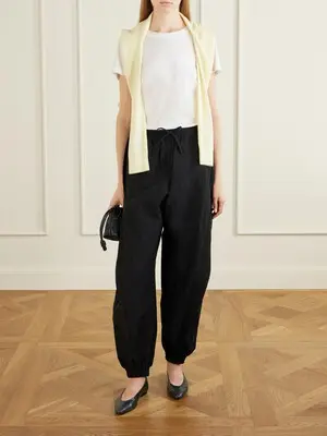AeydĒ Ellie Snake-effect Leather Ballet Flats