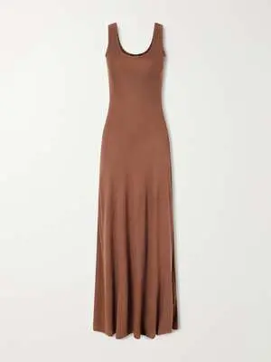 THE PARK Annie Jersey Maxi Dress - Dark Brown