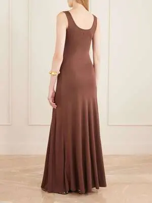 THE PARK Annie Jersey Maxi Dress - Dark Brown